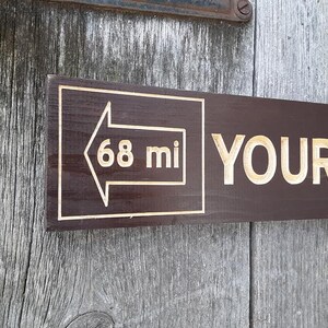 CUSTOM Hiker Trail Hiking Trail Sign Routed Carved Sign Dark Brown With ...