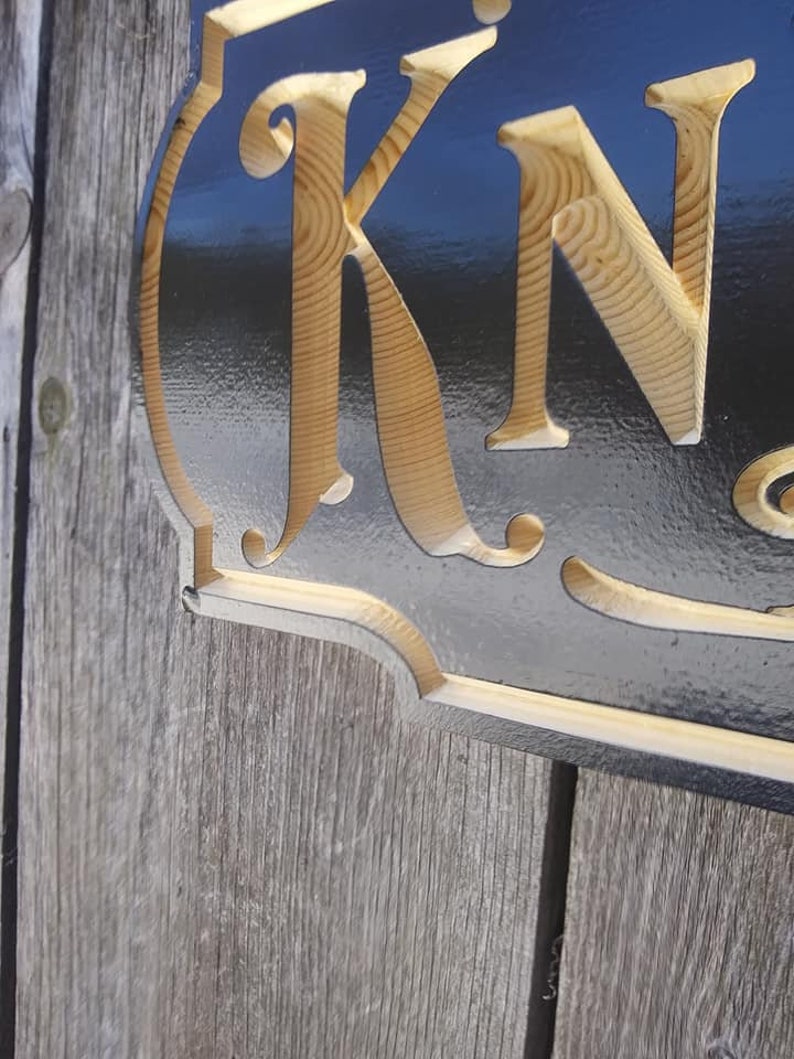 CUSTOM Routed Carved Family Name 1.5 THICK Spruce Sign - Etsy