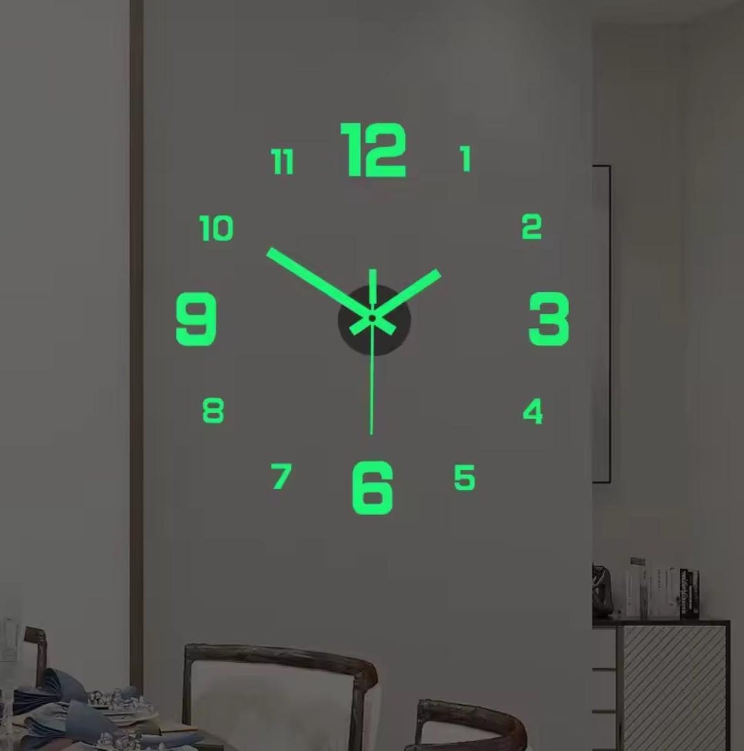 3D DIY Digital Wall Clock Modern Acrylic Silent Decorative Clock for ...