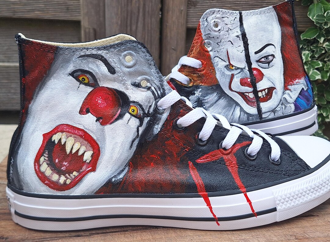 Hand Painted Horror Converse. Custom Halloween Art Shoes Sneakers ...