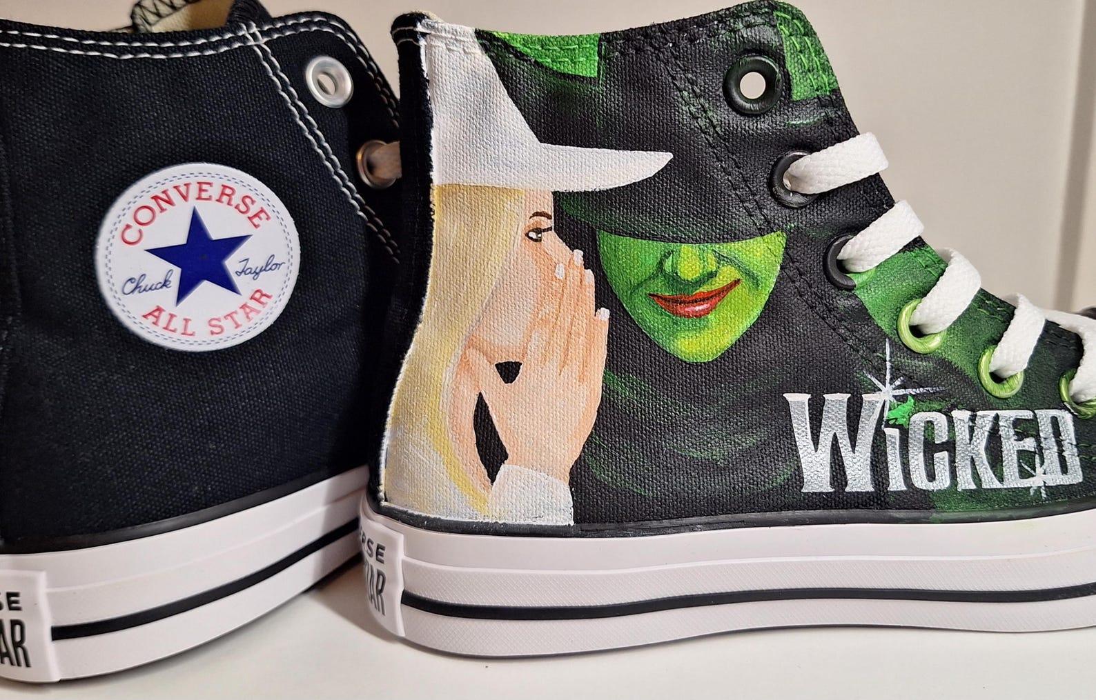100% Hand Painted. Genuine Converse. Custom Musical Hi Tops Art Shoes ...
