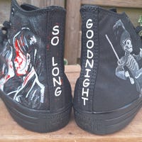 Genuine CONVERSE CHUCK 70 CLASSIC Black With Skull & Chains Sneakers ...