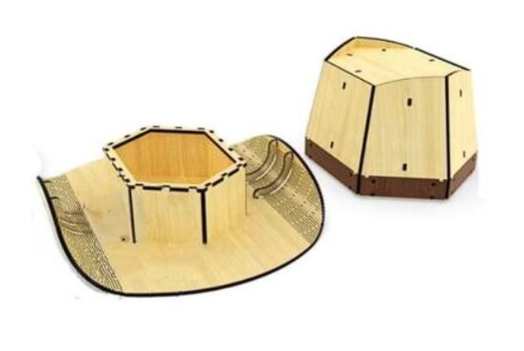 Hat Box Laser Cut File Template - Etsy