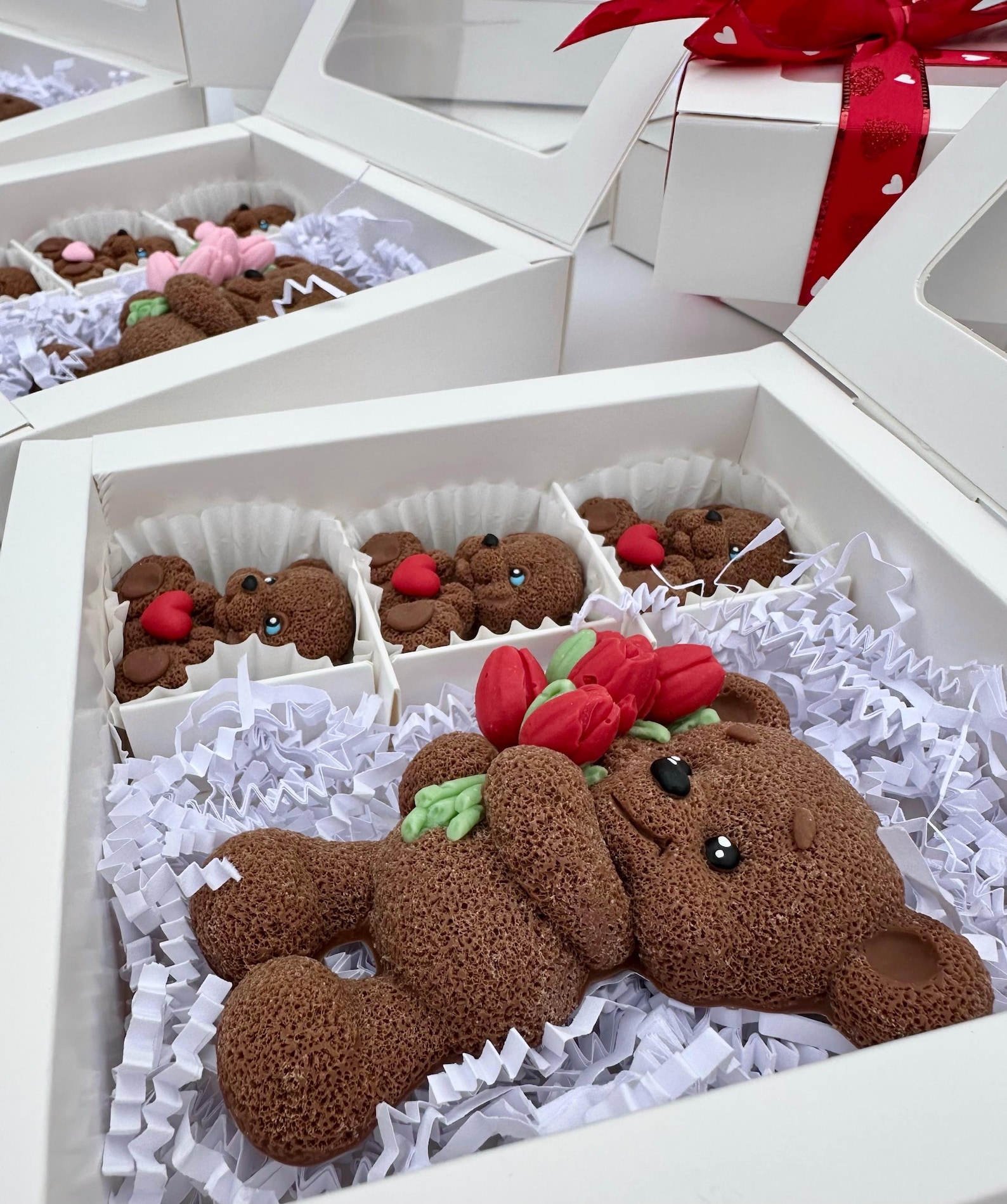 Handmade Belgian Milk Chocolate Teddy Bear Gift Set - Etsy