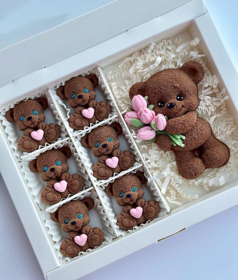 Milk Chocolate Bears Handmade Chocolate Belgian Chocolate Exclusive Gifts Valentine's Gift - Etsy