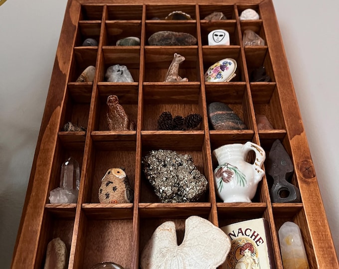 Vtg Wood Curios Shelf - Rectangle Wood Miniature Display 12.5 ...