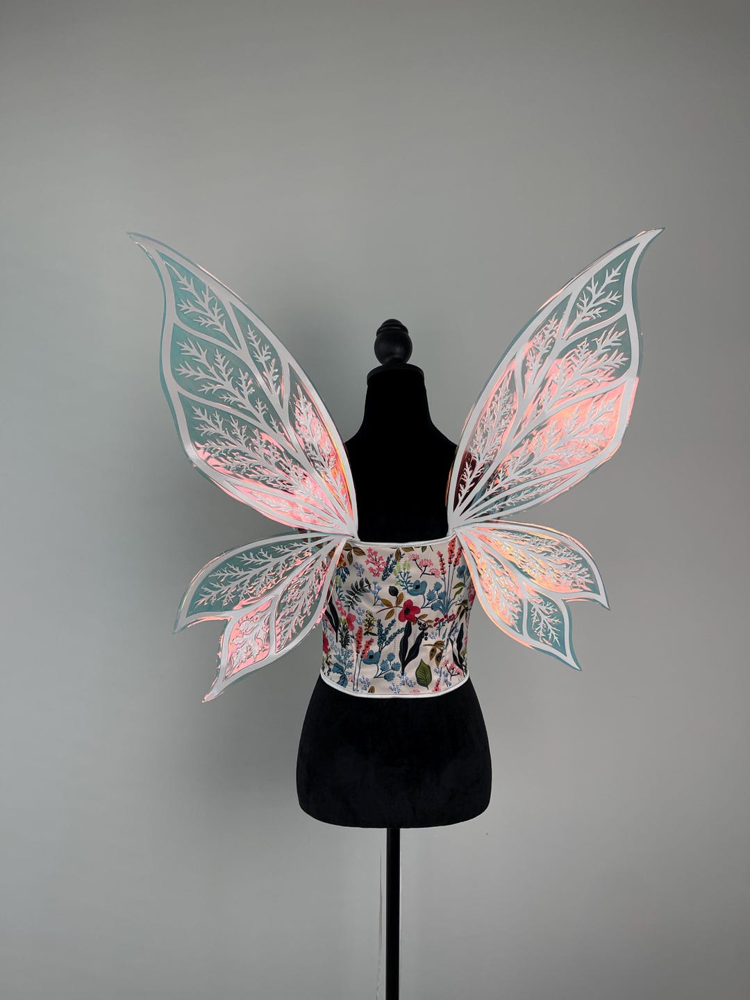 Christmas Fairy Wings, Iridescent White Snow Frost Wings, Winter ...