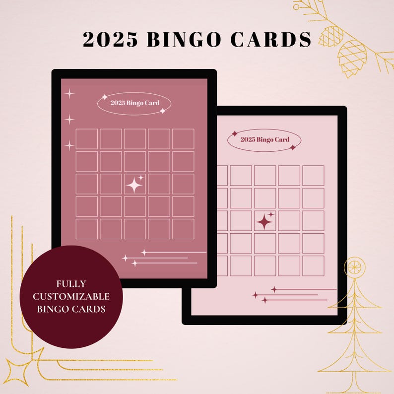 2025 Goal Setting Bingo Card Template – Editable Canva | Vision Board ...
