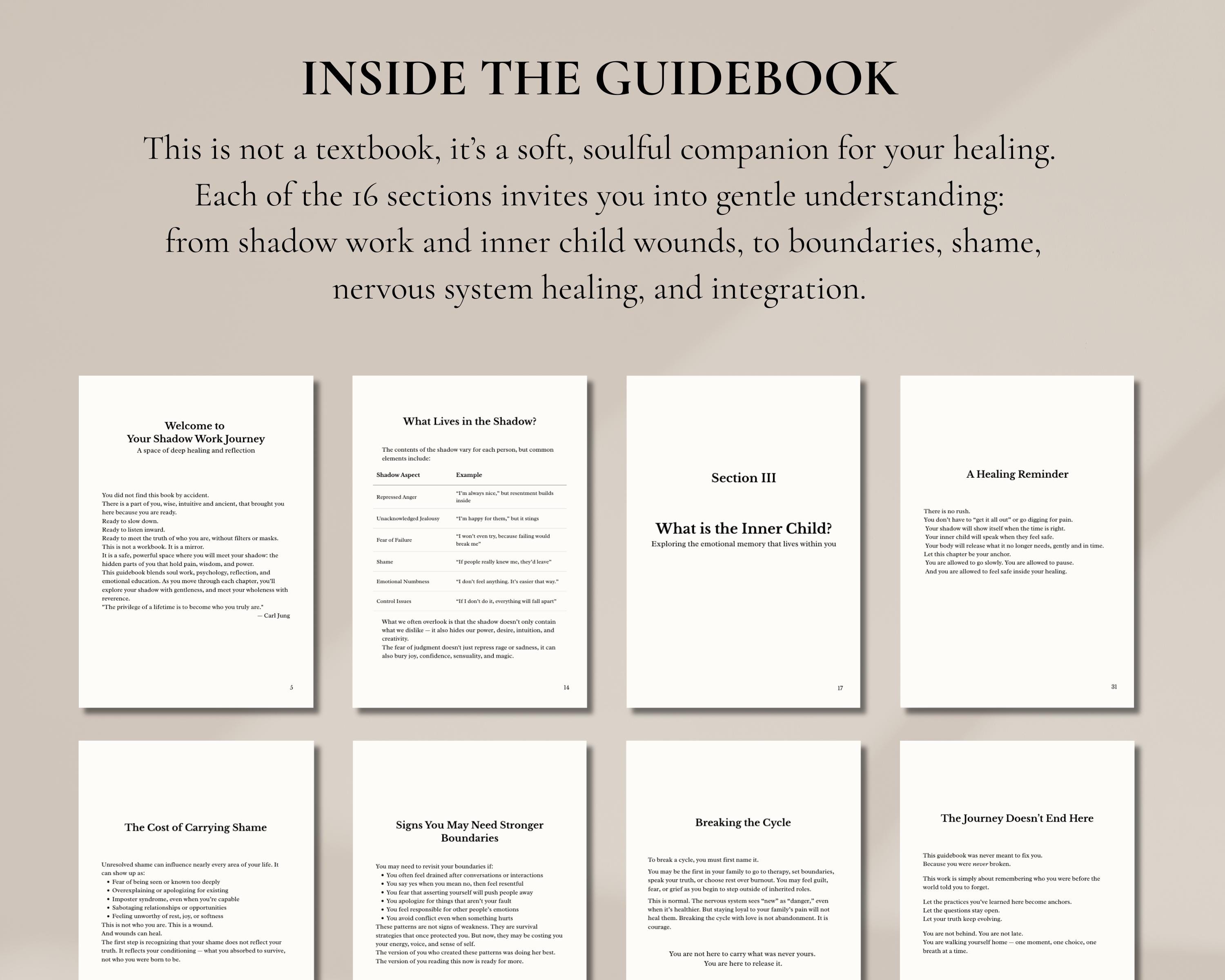 Shadow Work Journal and Guidebook Bundle: Inner Child Healing ...