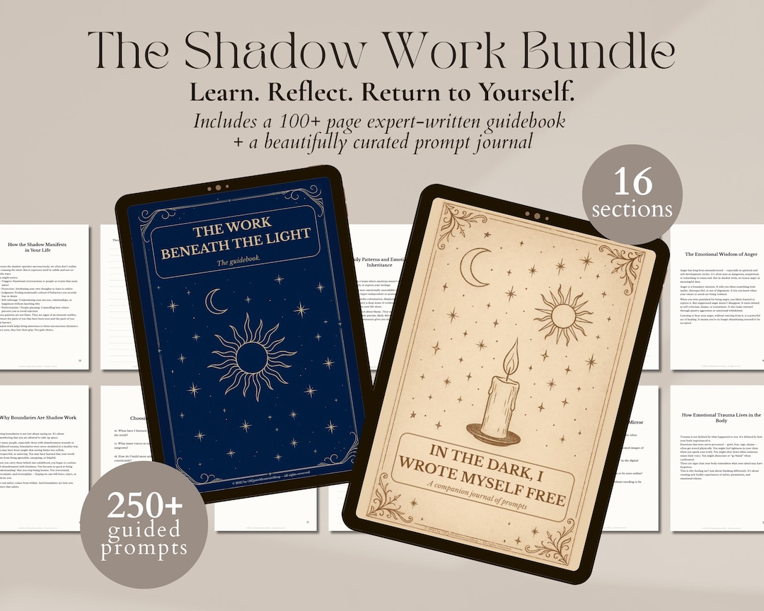 Shadow Work Journal and Guidebook Bundle: Inner Child Healing ...