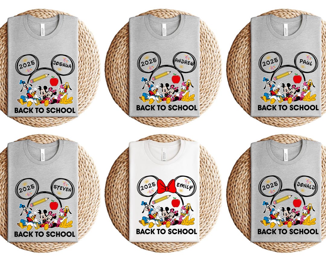 Disney Back to School Shirts 2025, Custom Disney First Day of School ...