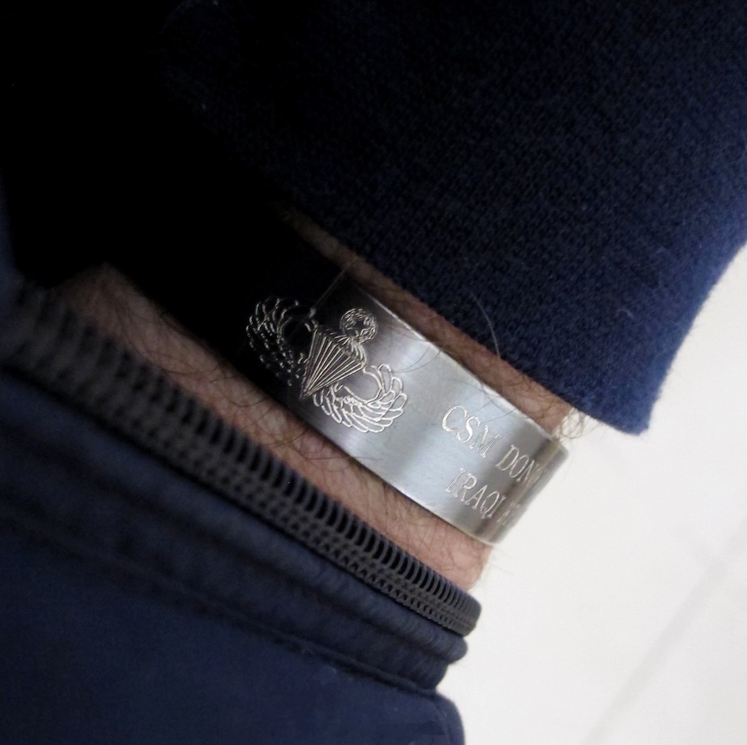 Military Bracelet. Personalized Black KIA Bracelet. Memorial Gift ...