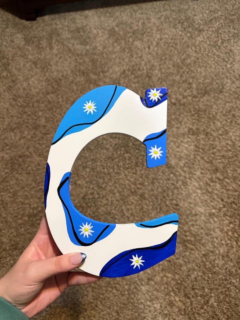 Custom Painted Small Wooden Letter - Etsy