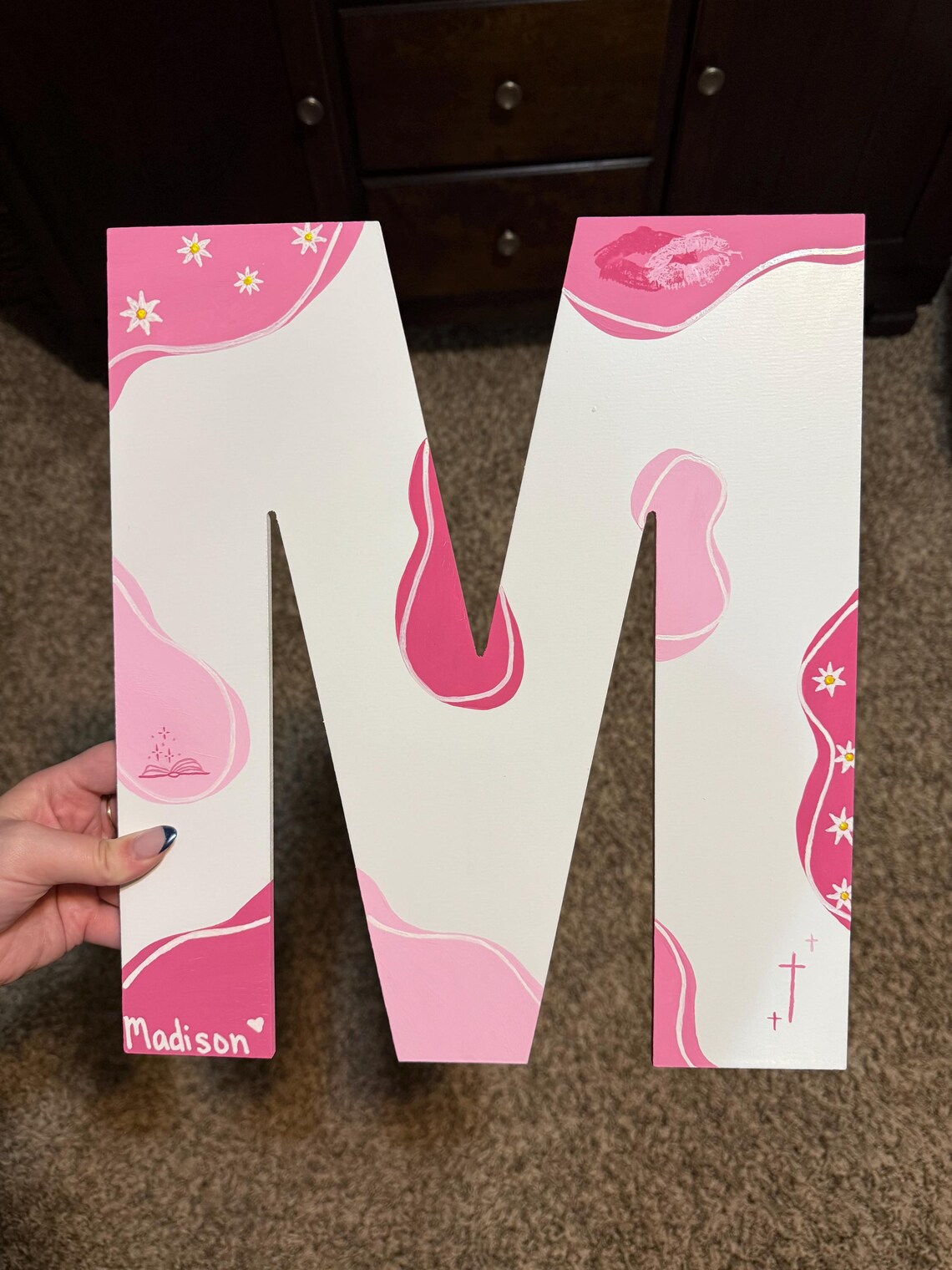 Custom Painted Large Wooden Letter - Etsy