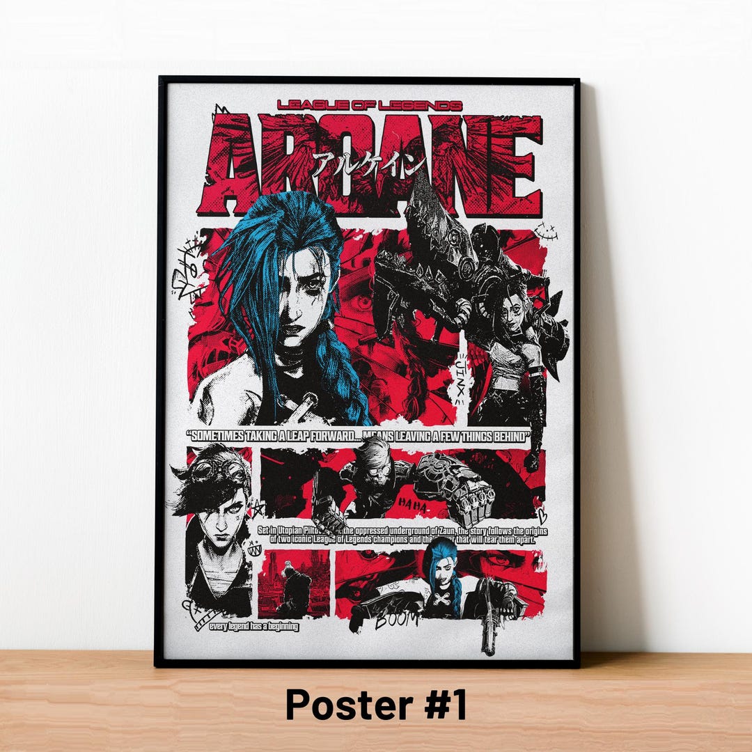 Arcane League of Legends Poster, Arcane Print, Arcane 3 Different Wall ...