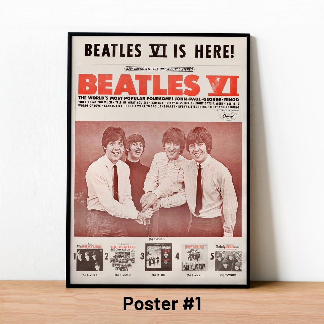The Beatles Posters, the Beatles Prints, the Beatles Retro Wall Decor ...