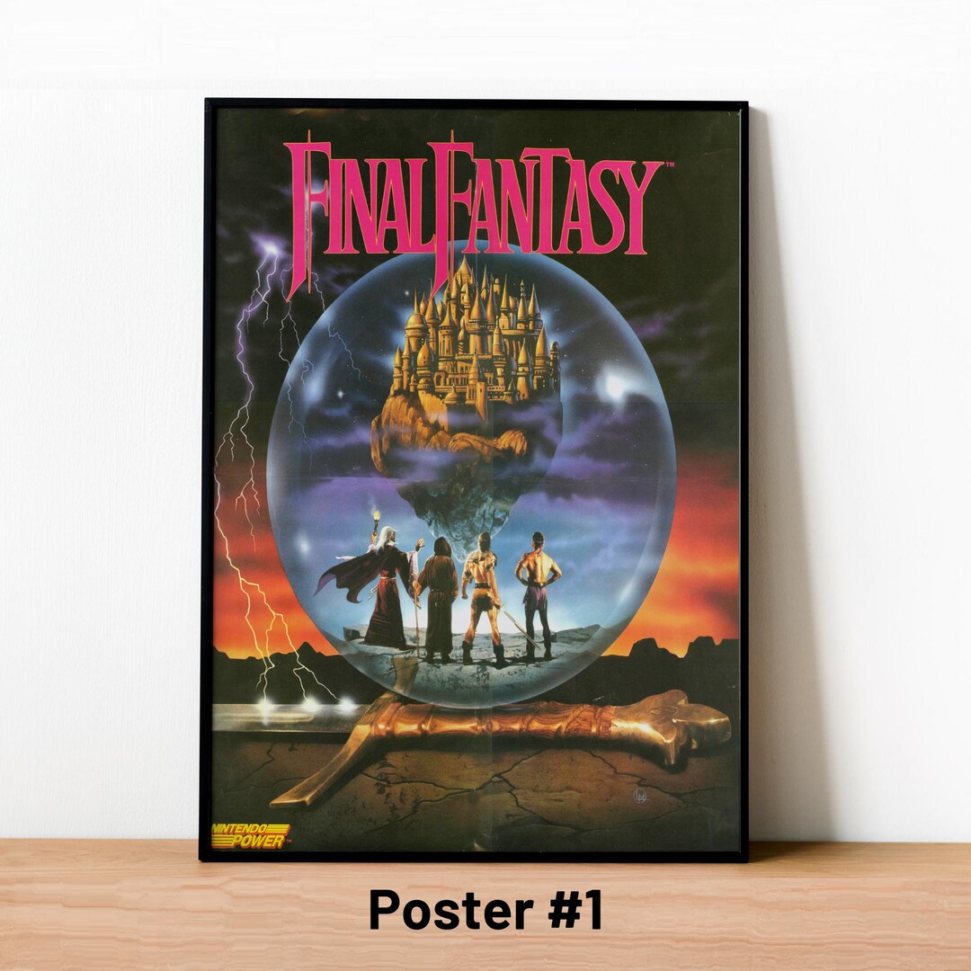 Final Fantasy VII Poster, Final Fantasy Retro Print, Final Fantasy Game ...