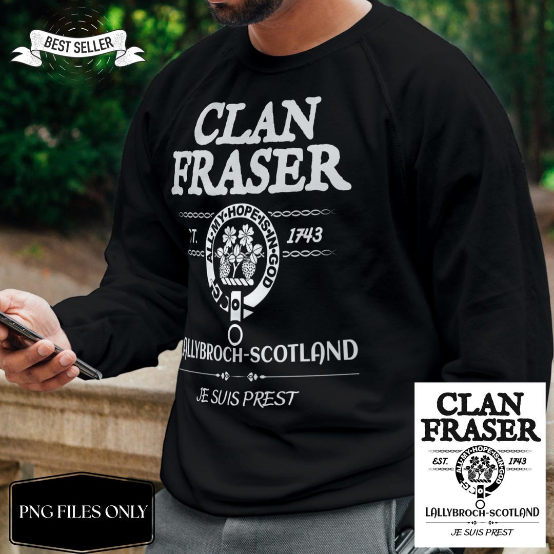 Outlander SVG, Clan Fraser Emblem PNG, Je Suis Prest, Sassenach Gift ...