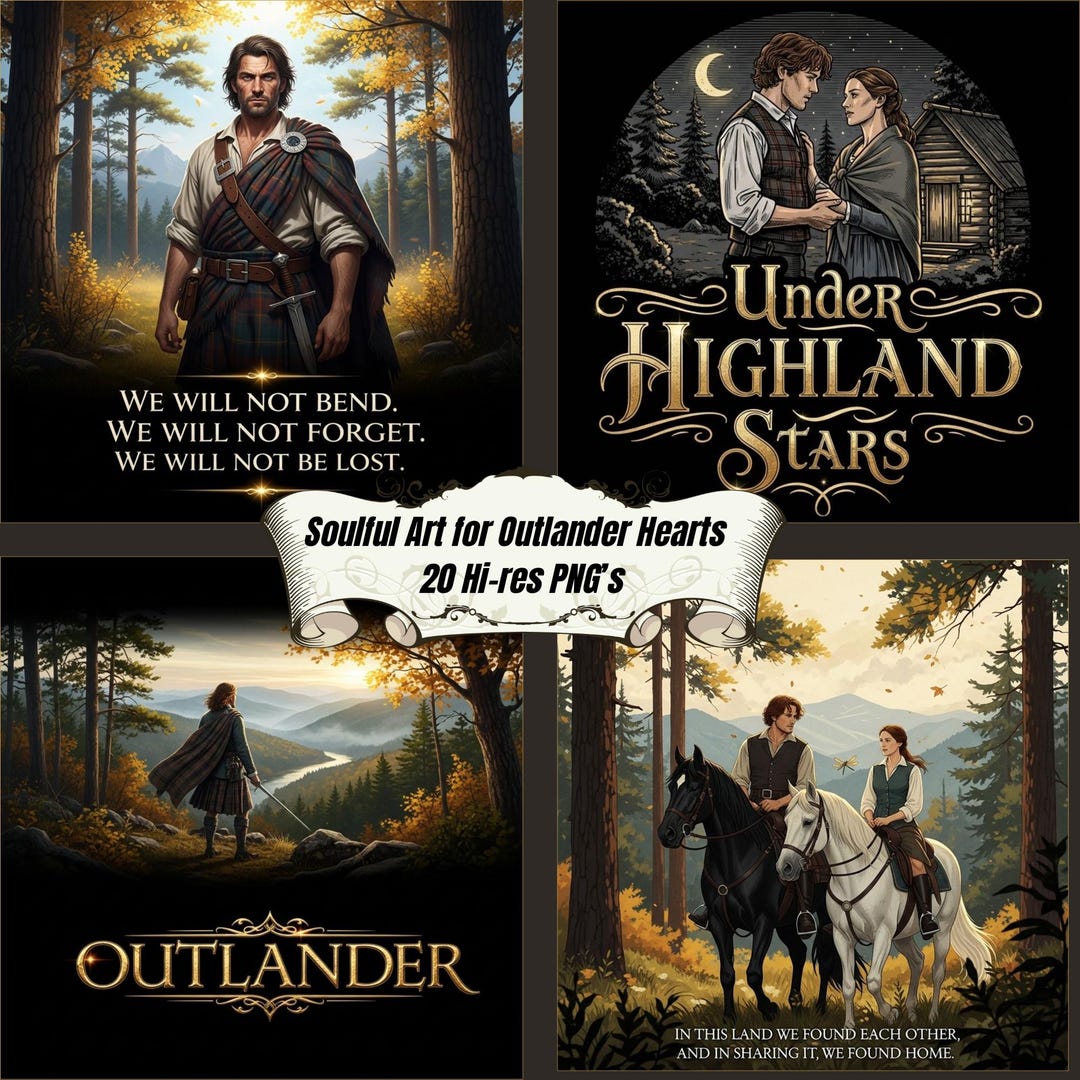 Outlander Inspired | 20 Printable Deluxe Artworks | Fraser’s Ridge ...