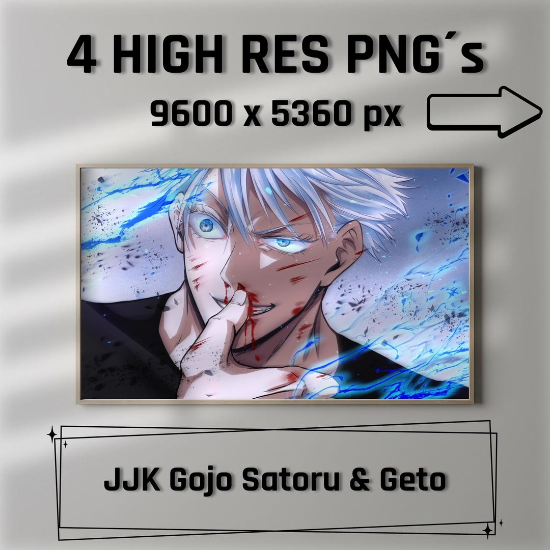 Jujutsu Kaisen Printable Wall Art | Satoru Gojo & Geto Poster Pack | 4 ...