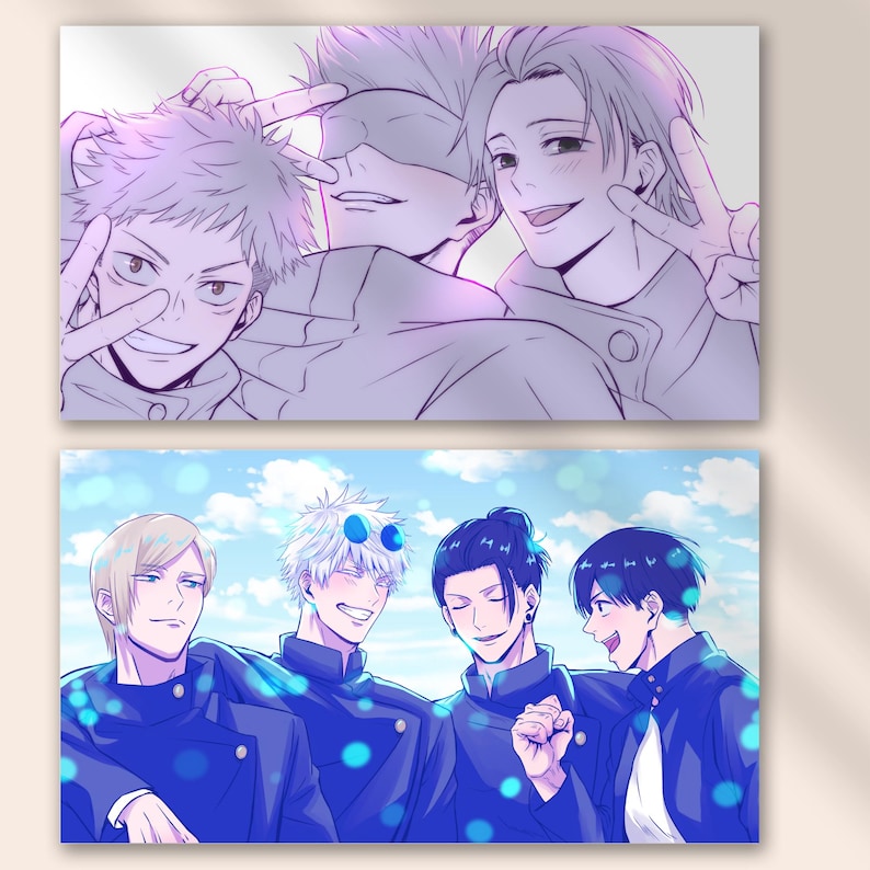 Jujutsu Kaisen Printable Wall Art | Satoru Gojo & Geto Poster Pack | 4 ...