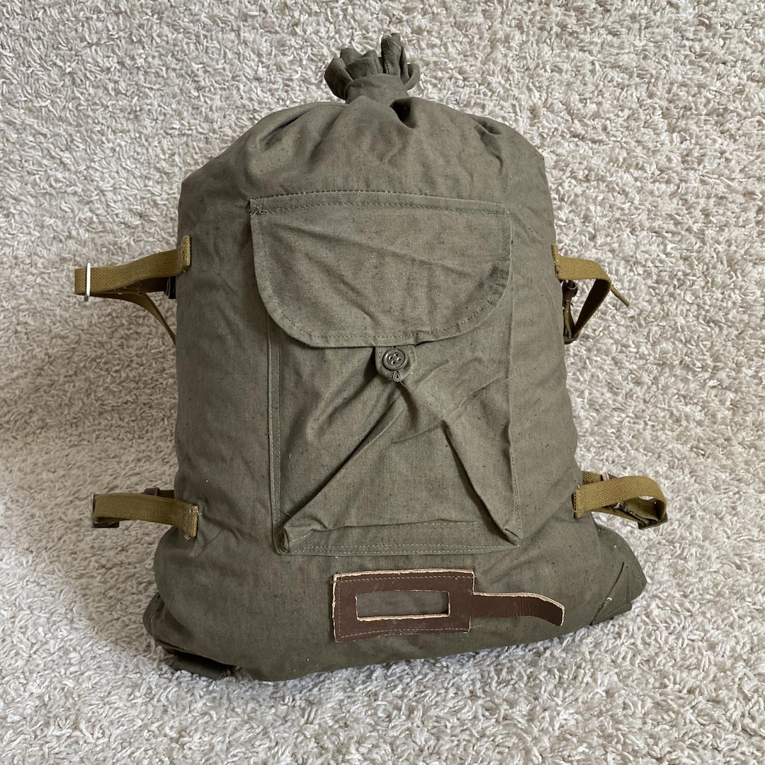 Soviet Vintage Canvas Backpack. Original Camo Knapsack. Russian ...