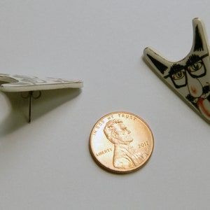 Vintage Fred Babb Cat Face Porcelain Earrings - Etsy