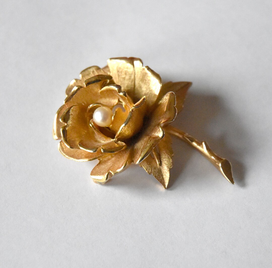 Vintage Marcel Boucher Rose Brooch - Etsy