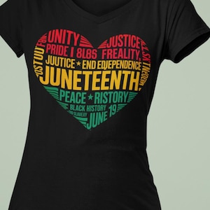 Juneteenth Heart Shaped Wall Art With Red Yellow Green Typography ...