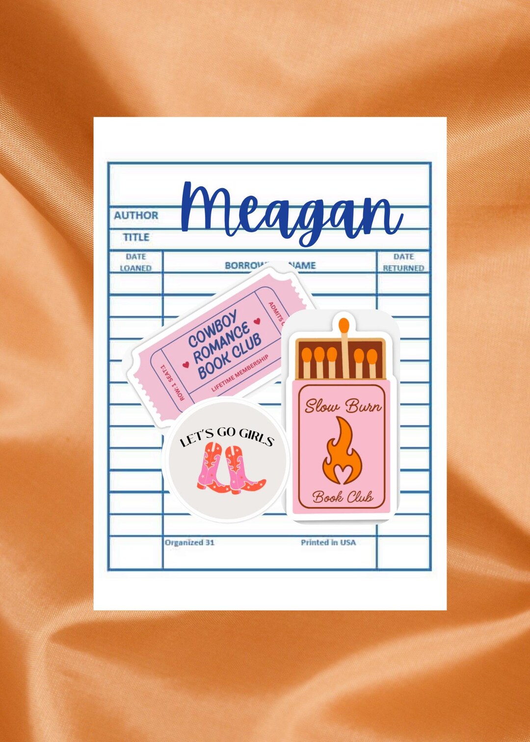 Editable Library Card Country Cowgirl - Etsy