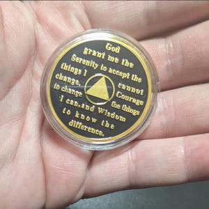1 Year Sobriety Medallion | AA NA Anniversary Gift - Etsy