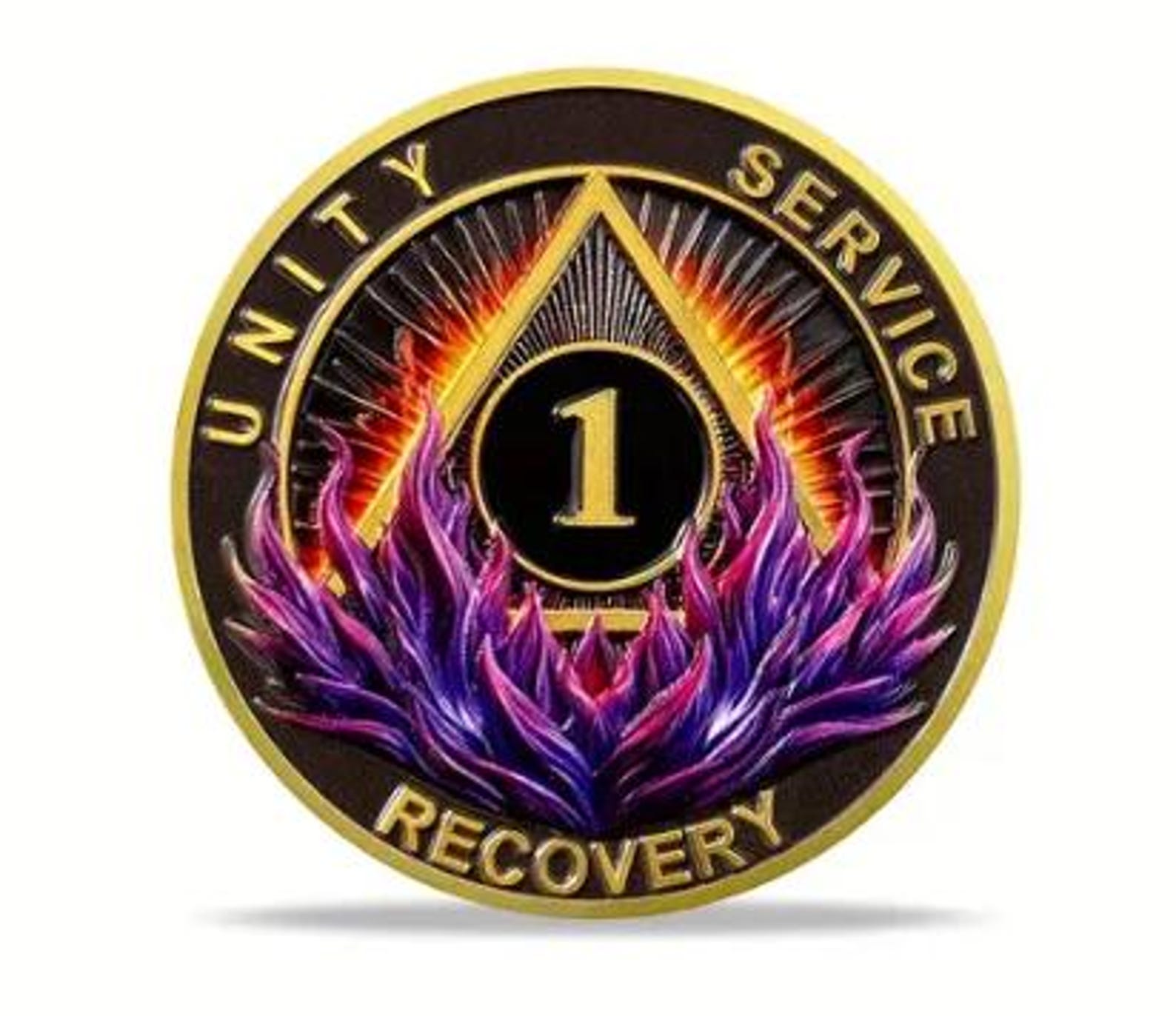 1 Year Sobriety Medallion | AA NA Anniversary Gift - Etsy