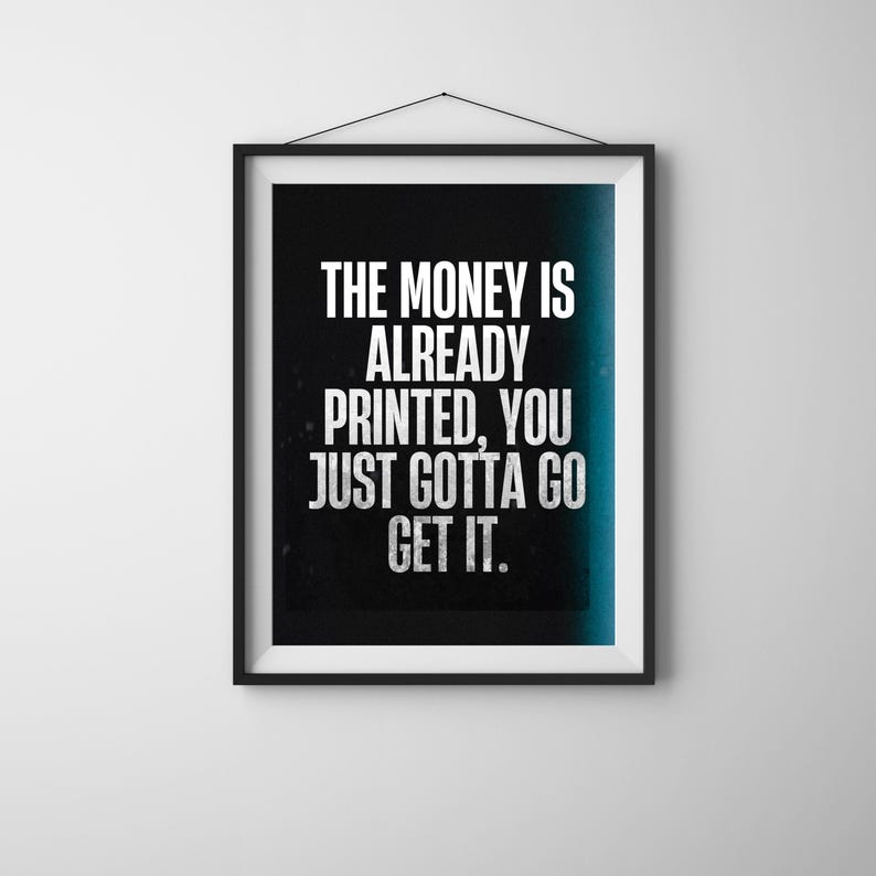 Motivational Poster, Inspiring Home Decor, Hustle and Motivate Poster ...