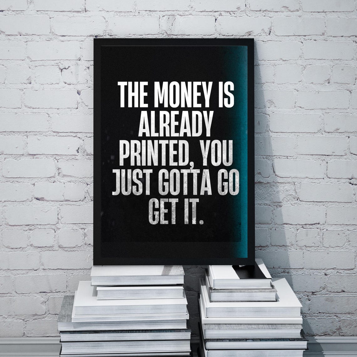 Motivational Poster, Inspiring Home Decor, Hustle and Motivate Poster ...