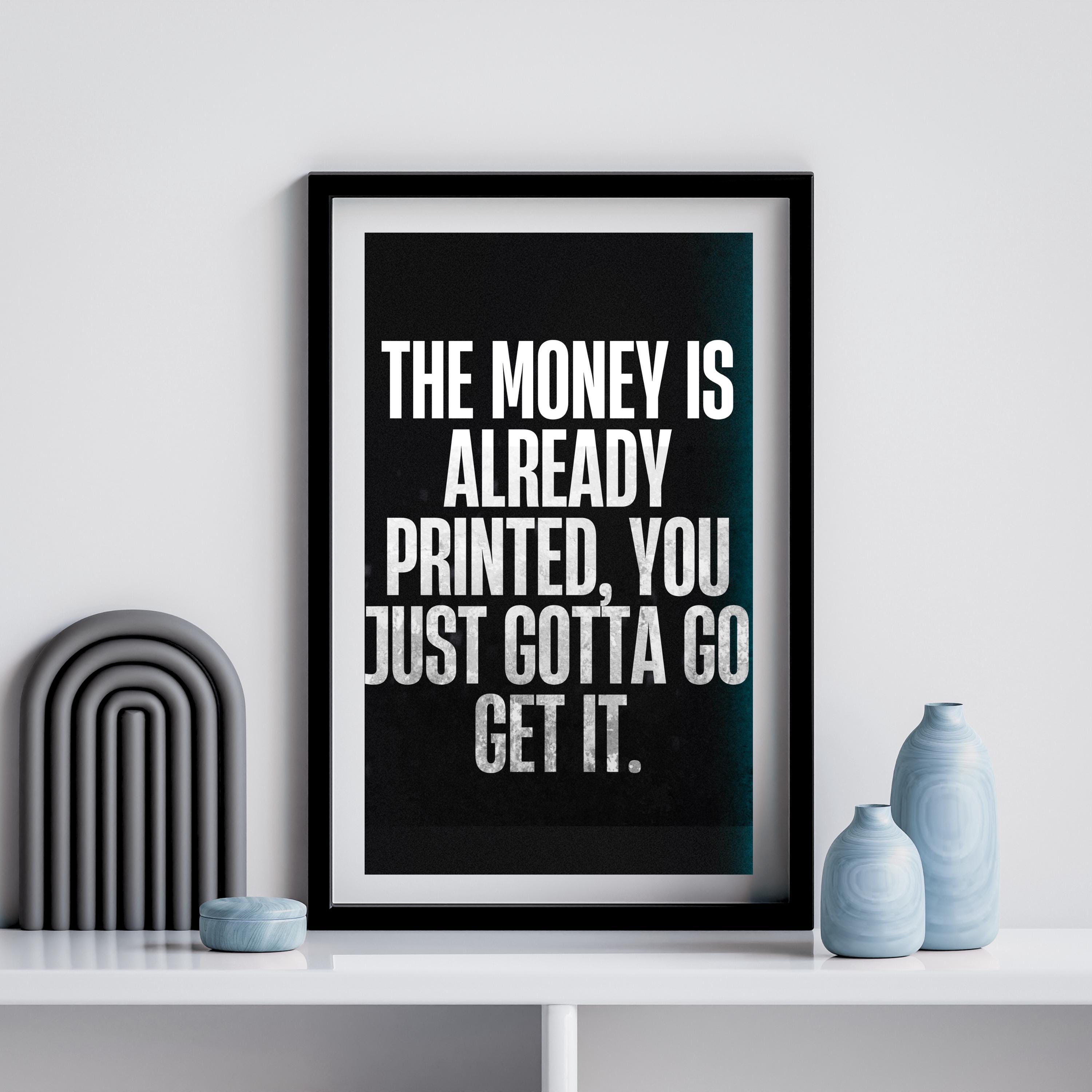 Motivational Poster, Inspiring Home Decor, Hustle and Motivate Poster ...