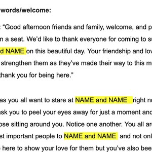 Wedding Ceremony Officiant Script| Non-religious Wedding Script ...