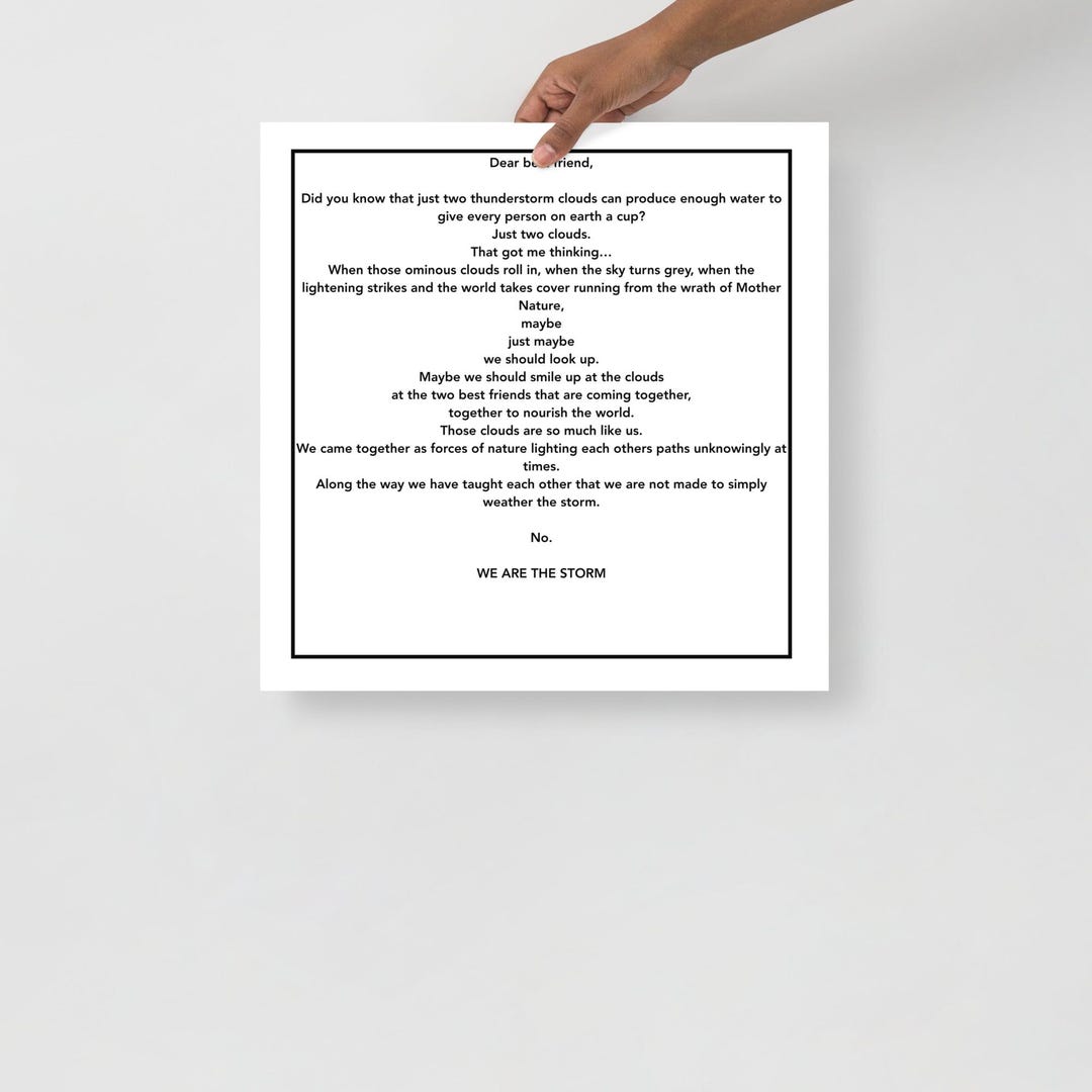 Dear Best Friend Poem Poster - Etsy