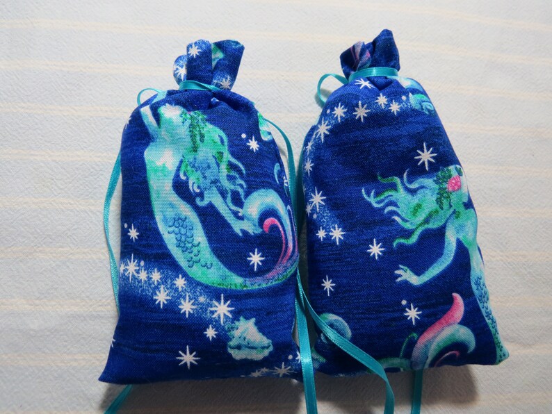 Mermaids 5"x2" Sachet-'mermaids at Midnight' Fragrance-bright Blue and ...