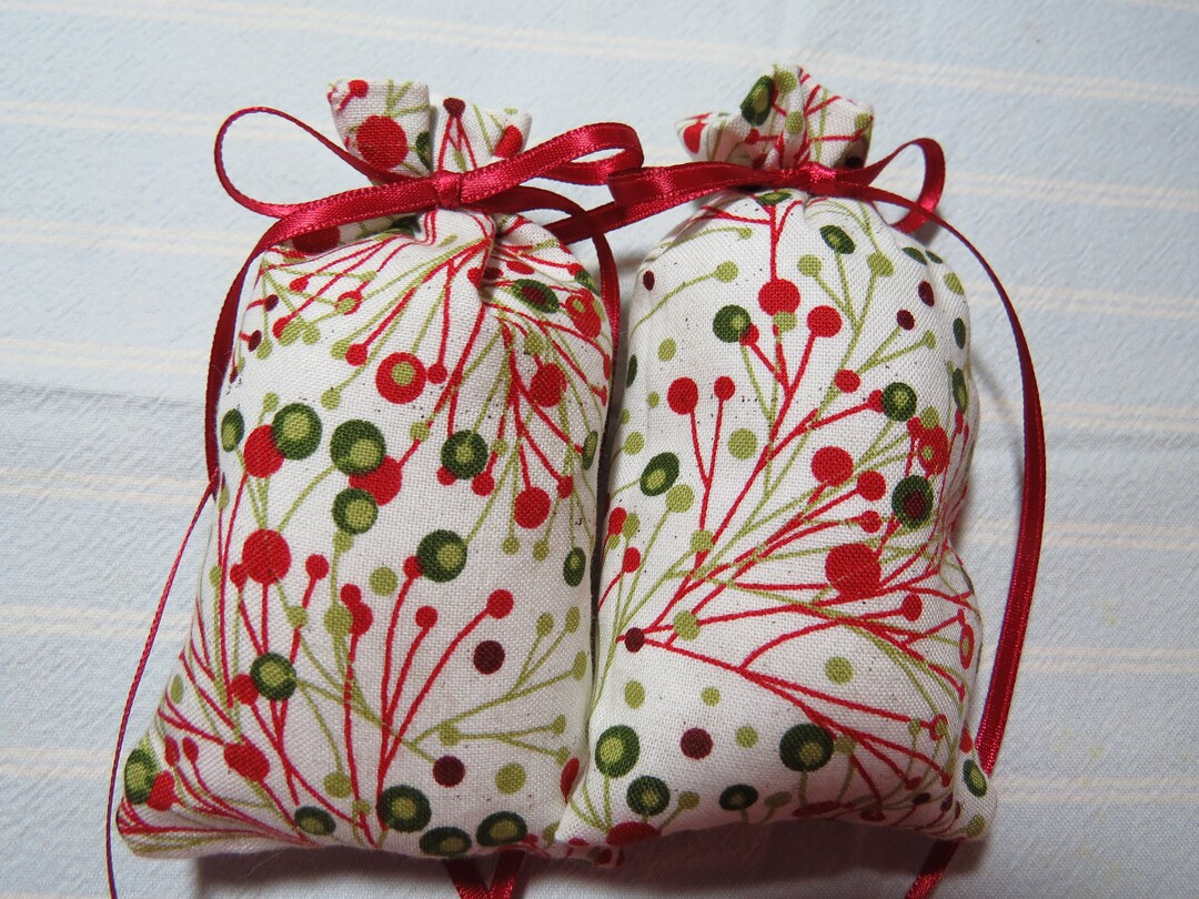 Winter/christmas 4"x2" Sachets-'holiday Spiced Balsam' Fragrance-red ...