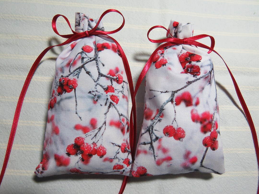 Winter Berries 5"x2" Sachet Set-'ice Kissed Berries' Fragrance-cotton ...