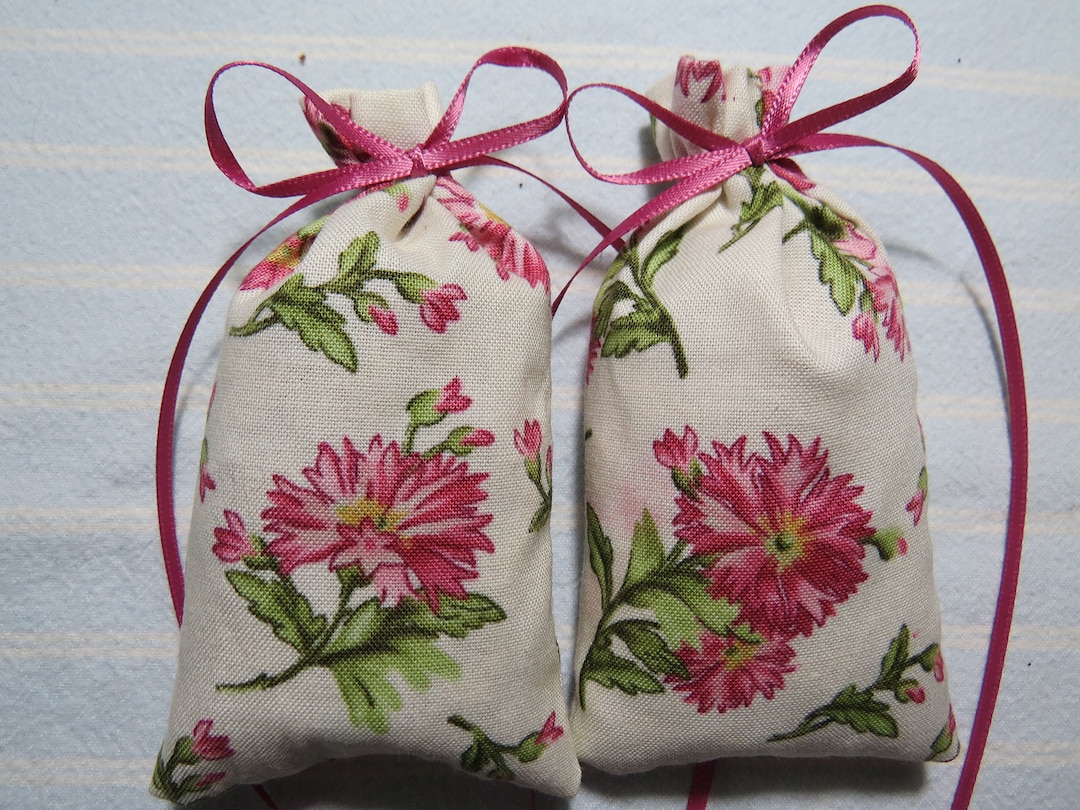 Carnations 4"x2" Sachet-'carnation' Fragrance-antique Pink/mauve-cotton ...