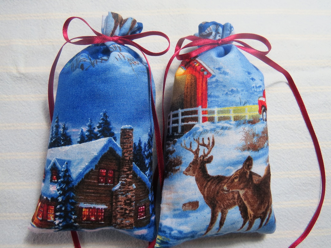 Christmas/winter Deer 5"x2" Sachets-'christmas Memories' Fragrance-red ...