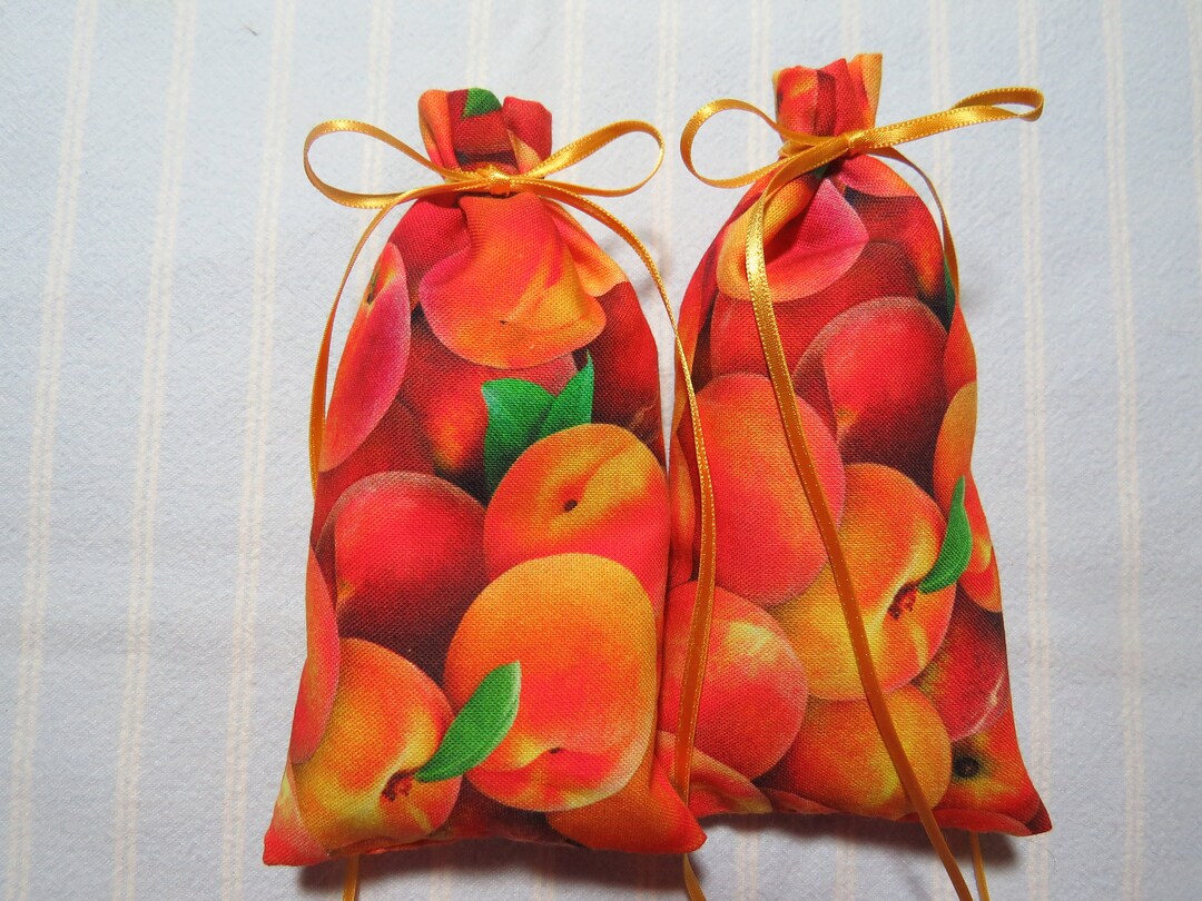 Peaches 5"x2" Sachet-'fresh Peach ' Fragrance-cotton Botanical Hand ...