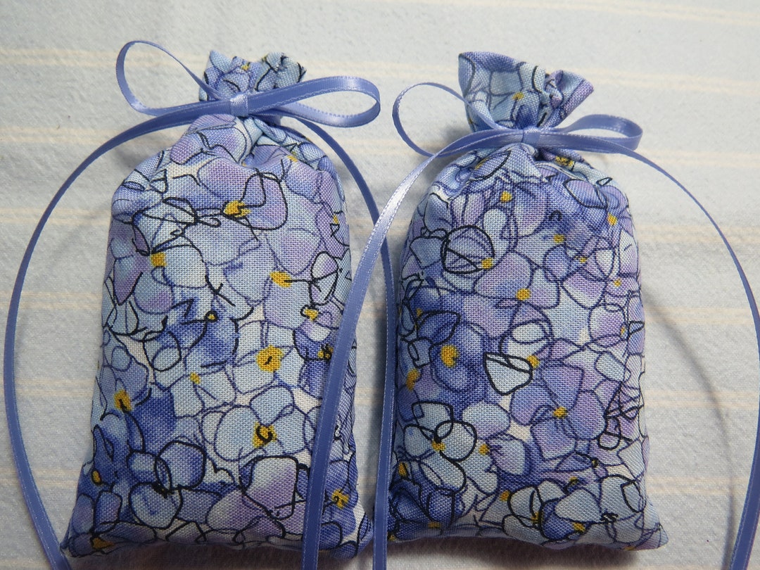 Hydrangea Petals 4"x2" Sachet-'sandalwood Musk' Fragrance-packed Hydrangea Petals-cotton ...