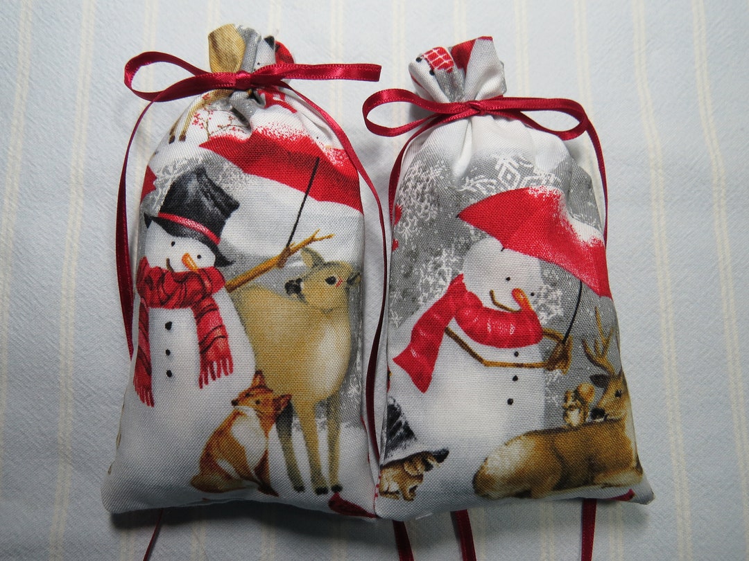 Winter Snowmen 5"x2" Sachet-'by the Chimney' Fragrance-cotton Hand ...