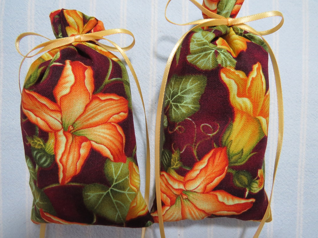 Autumn Pumpkin Blossoms 5"x2" Sachet-'autumn Magic' Fragrance-gold ...