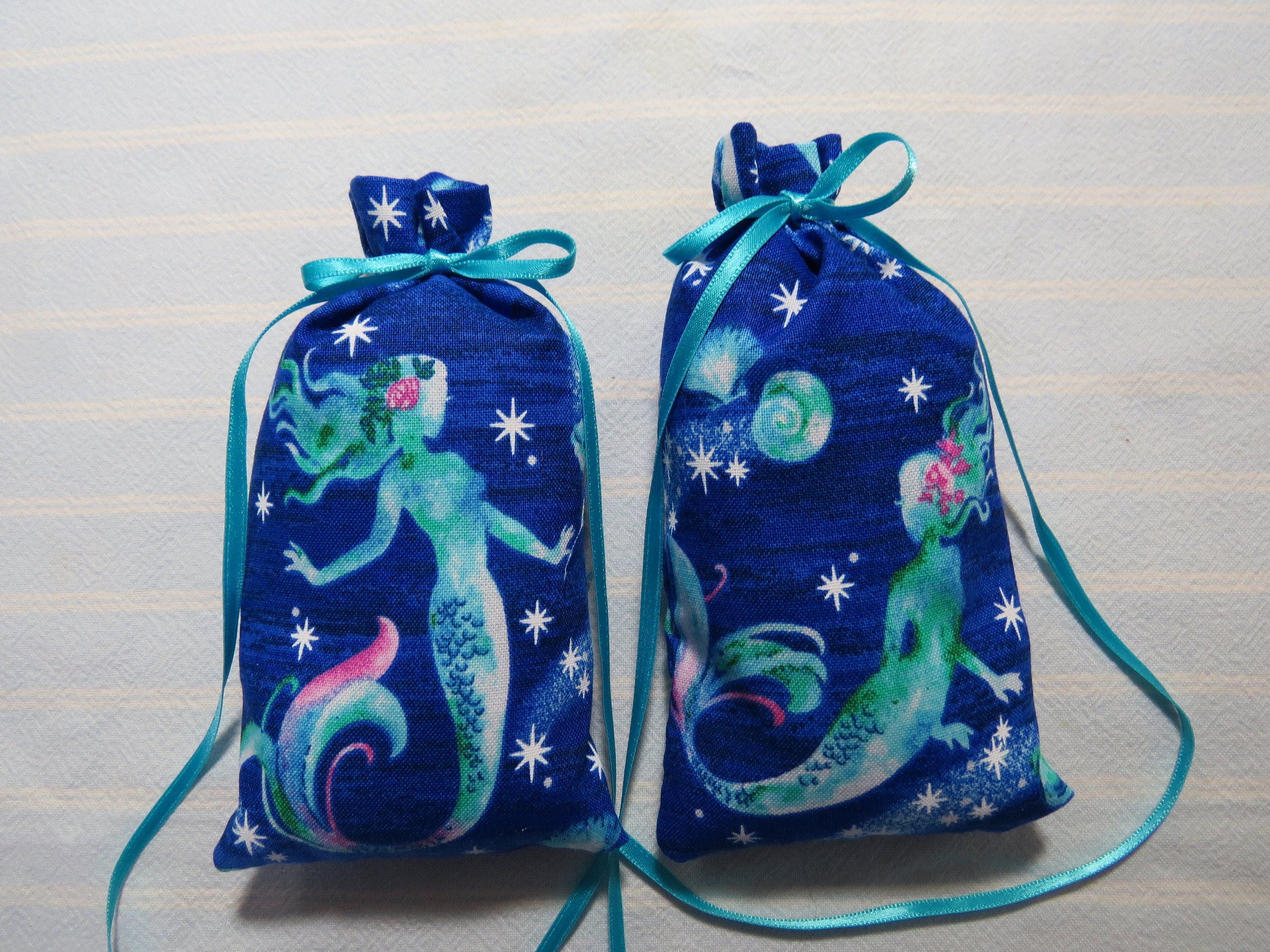 Mermaids 5"x2" Sachet-'mermaids at Midnight' Fragrance-bright Blue and ...