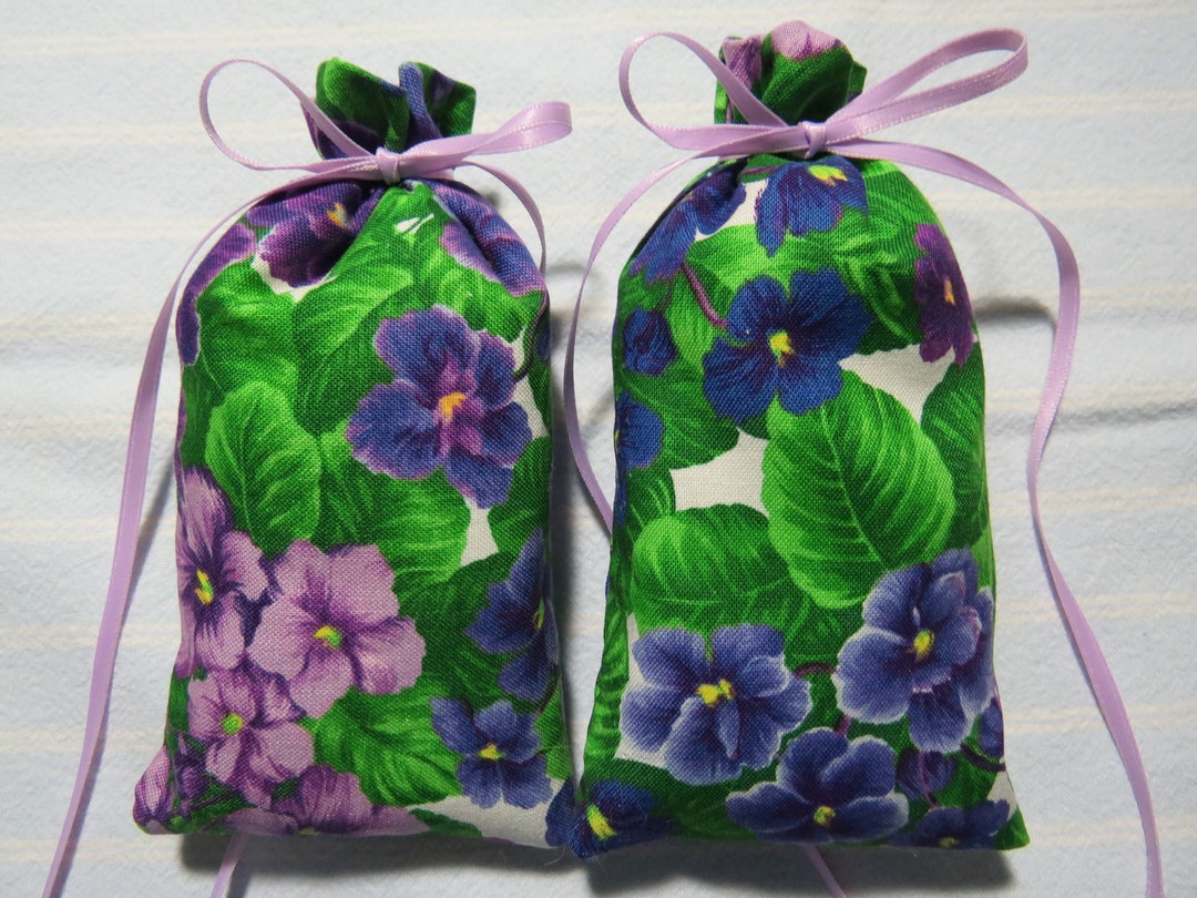 Violets 5"x2" Sachet-'summer Violets' Fragrance-hand Blended Cotton ...