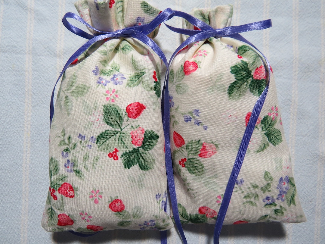 Strawberries 5"x2" Sachet-'fresh Strawberry' Fragrance-cotton Botanical ...
