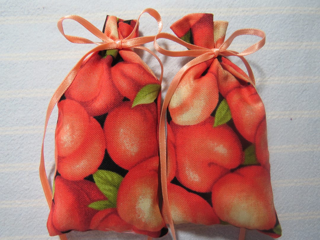 Peaches 4"x2" Sachet-'peach Slices' Fragrance-packed Peaches-cotton ...